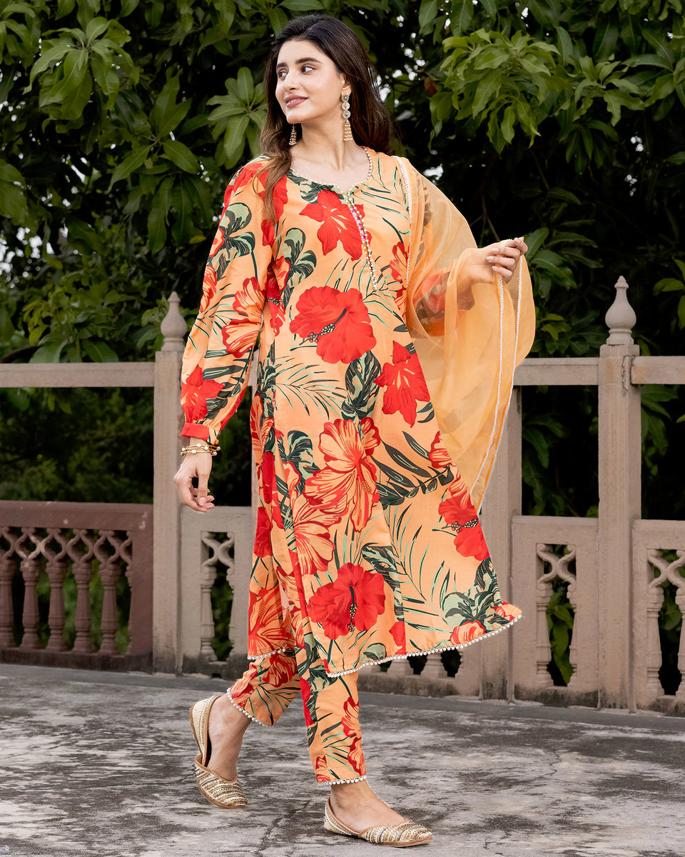 Peach Blossom Suit Set – Ambraee